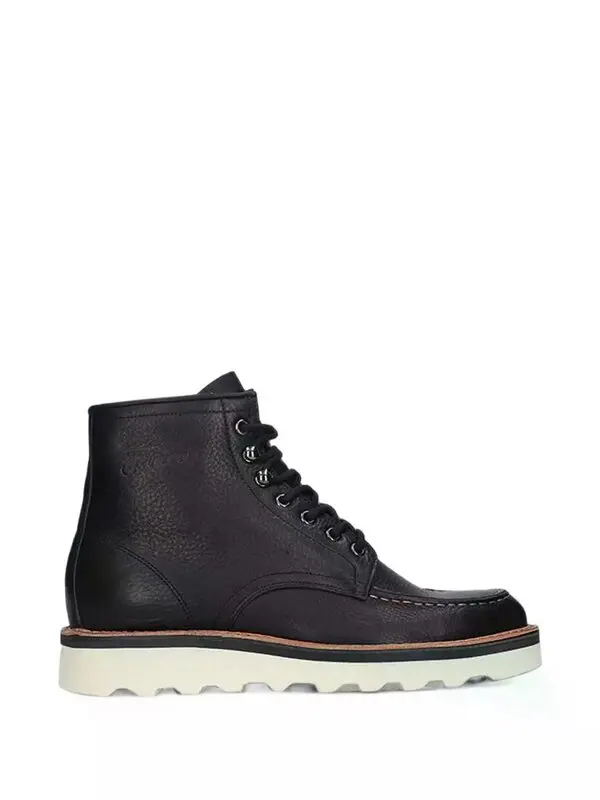 FRACAP Explorer Pebbled Leather Boots - Black