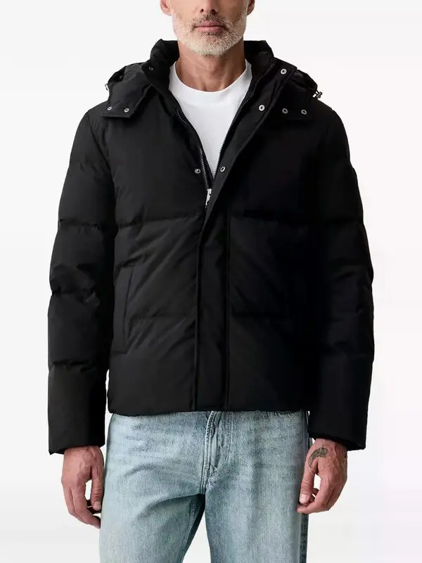 Guess Hooded Quilted Jacket - Black