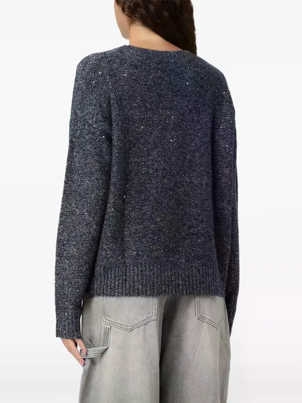 ELEH Sequin-embellished Crew-neck Sweater