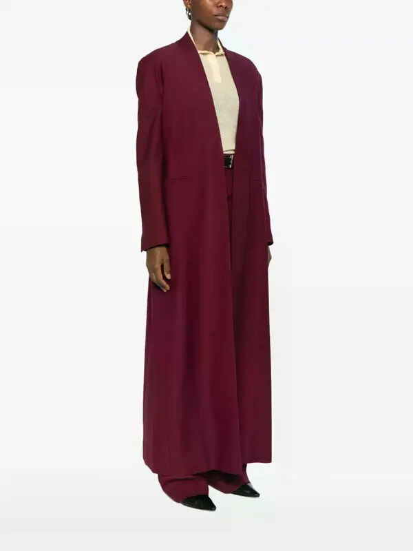ELY ELY Collarless Open-front Coat
