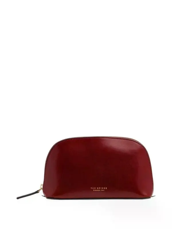 THE BRIDGE Leather Make-up Bag - Red