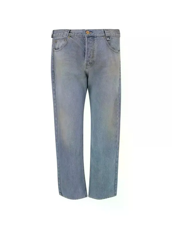 WILLY CHAVARRIA Chente Logo-patch Distressed Jeans