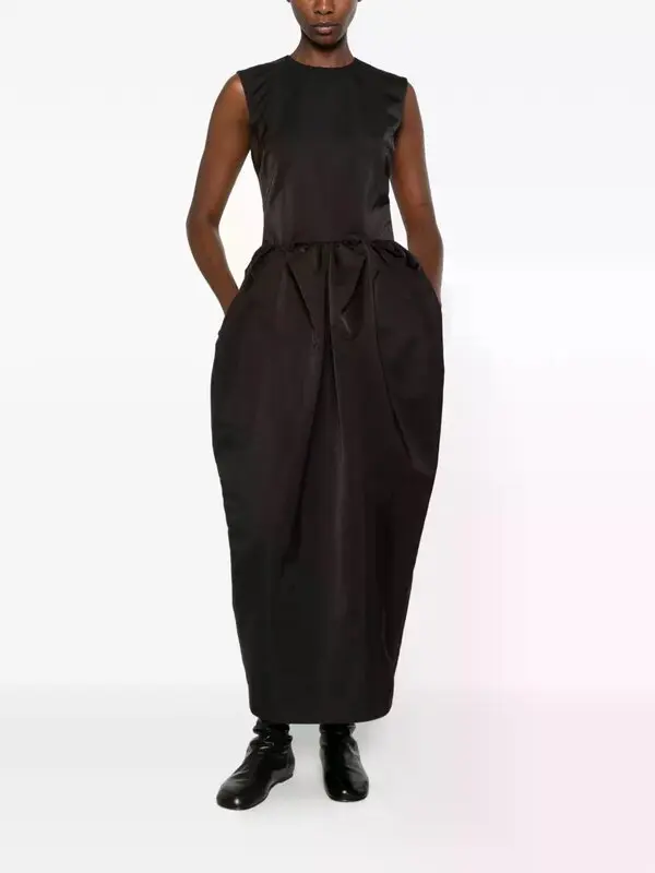 AMI Paris Gathered Sleeveless Dress
