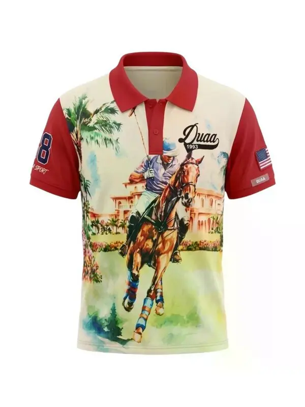 DUAA Gameday Collar Polo Shirt - Neutrals
