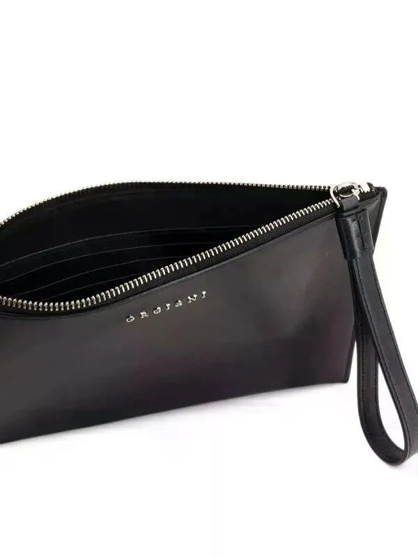 Orciani Logo-plaque Wristlet Clutch Bag