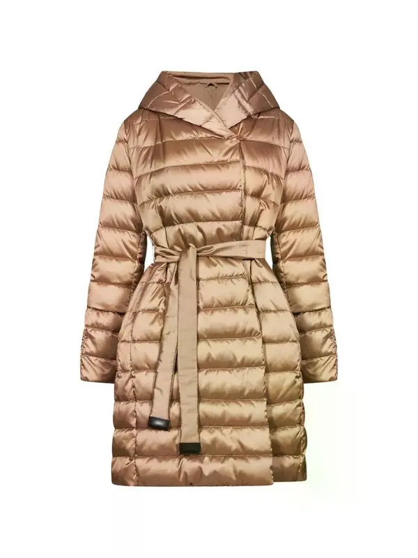 Max Mara The Cube Quilted Hooded Coat - Neutrals