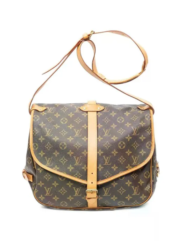 LOUIS VUITTON Saumur Gm Monogram Buckle-fastening Shoulder Bag - Brown