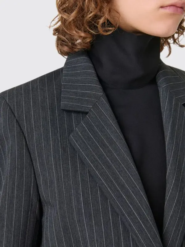 IRO PARIS Single-breasted Pinstriped Virgin Wool Blazer With Peak Lapels