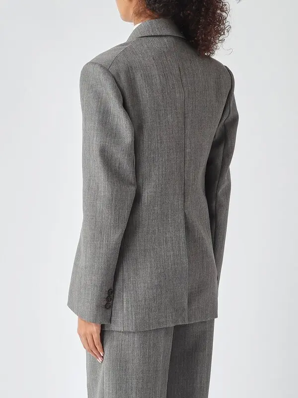 Elisabetta Franchi Single-breasted Cropped Virgin Wool Blazer With Peak Lapels