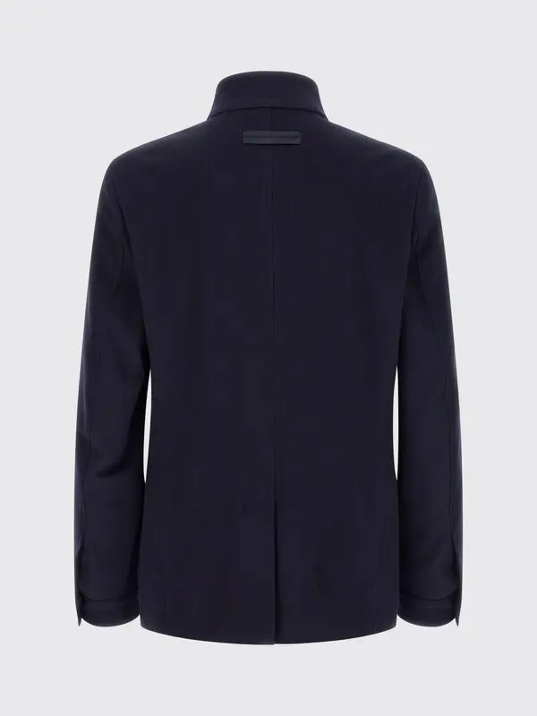 Zegna Single-breasted Pure Cashmere Blazer With Mandarin Collar
