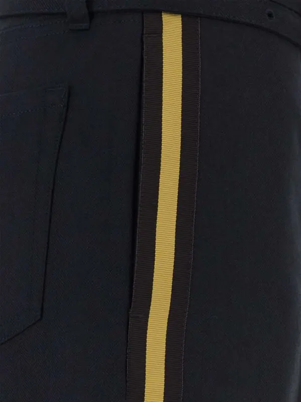 Dries Van Noten High-waisted Slim Fit Wool Trousers With Belt
