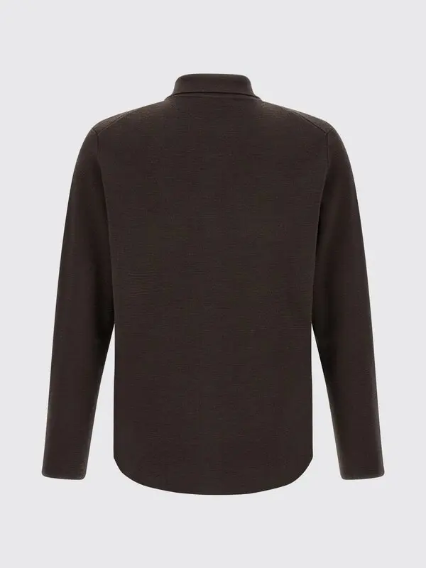ZANONE Pure Virgin Wool Cardigan With Classic Collar And Patch Pockets - Brown