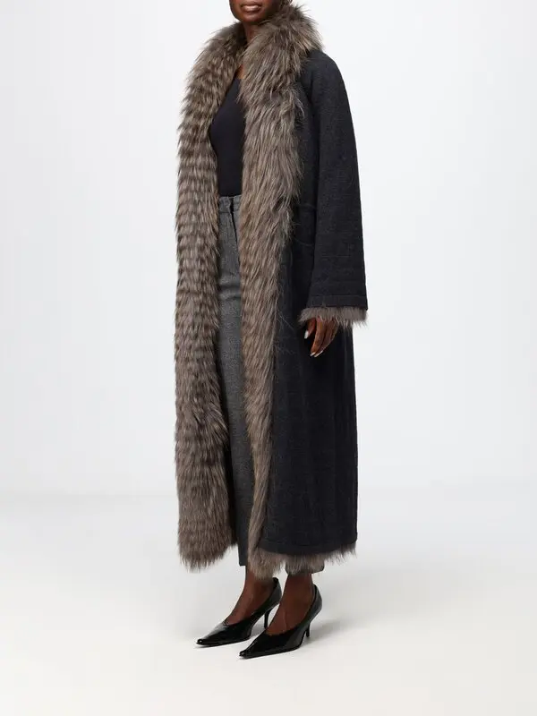 Simonette Ravizza Park Reversible Long Coat In Fox Fur