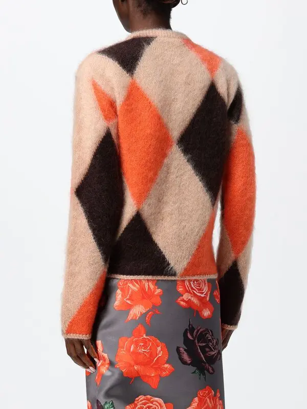 MSGM Argyle Pattern Mohair-blend Cardigan