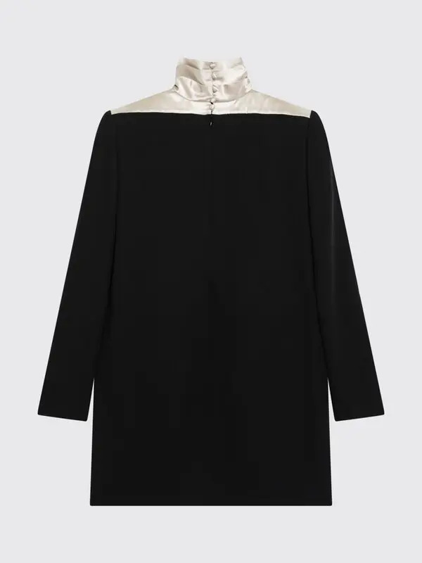 Valentino Garavani Long-sleeved High-neck Crêpe Sheath Mini Dress