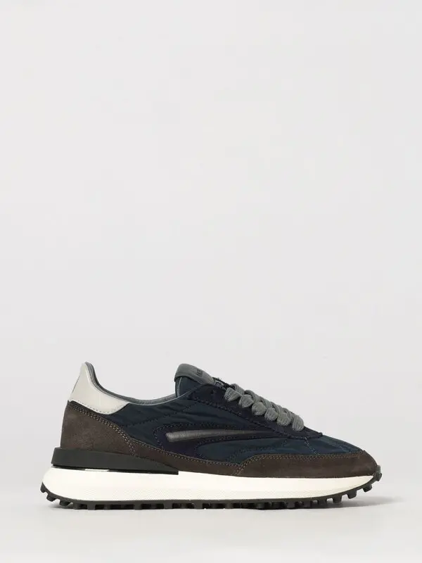 D.a.t.e. Athleta Two-tone Sneakers In Leather And Suede Nylon