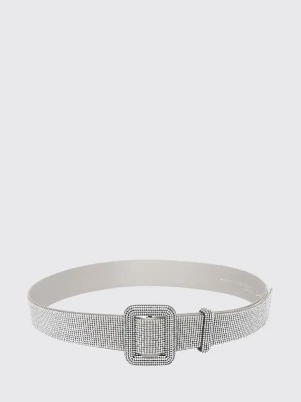 Benedetta Bruzziches Satin Belt With Crystal Jewelled Buckle