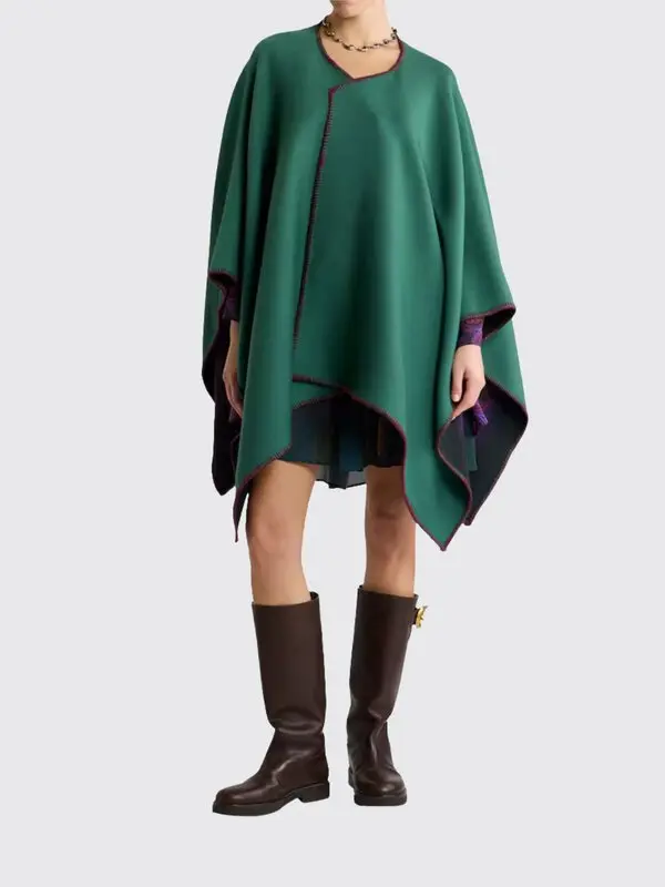 Etro Reversible Wool-blend Cape With An All-over Paisley Print