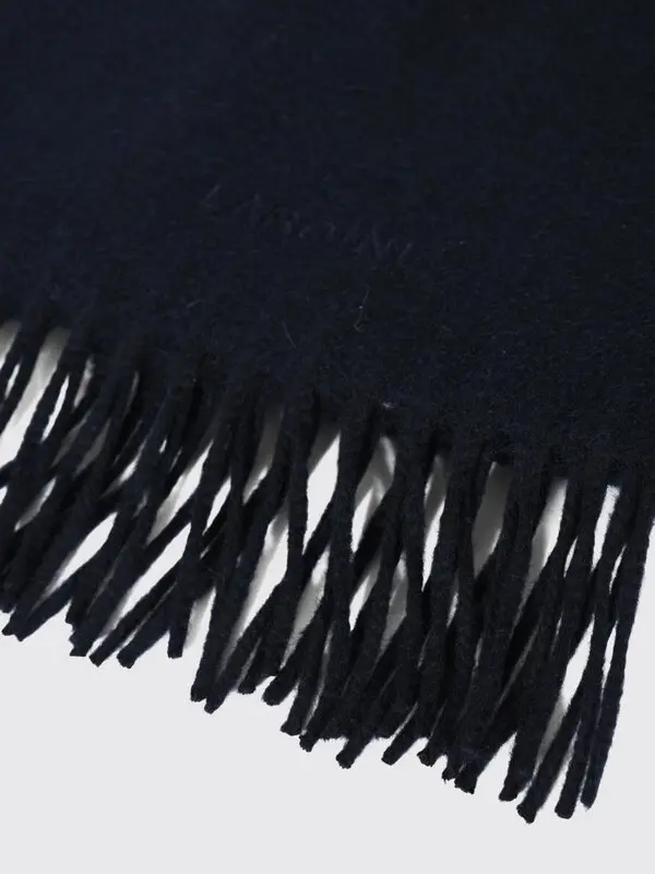 LARDINI Rectangular Cashmere Blend Scarf With Fringed Hem