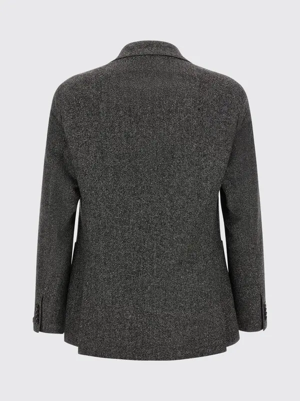 Tagliatore Single-breasted Blazer In Wool And Silk Blend With Patch Pockets