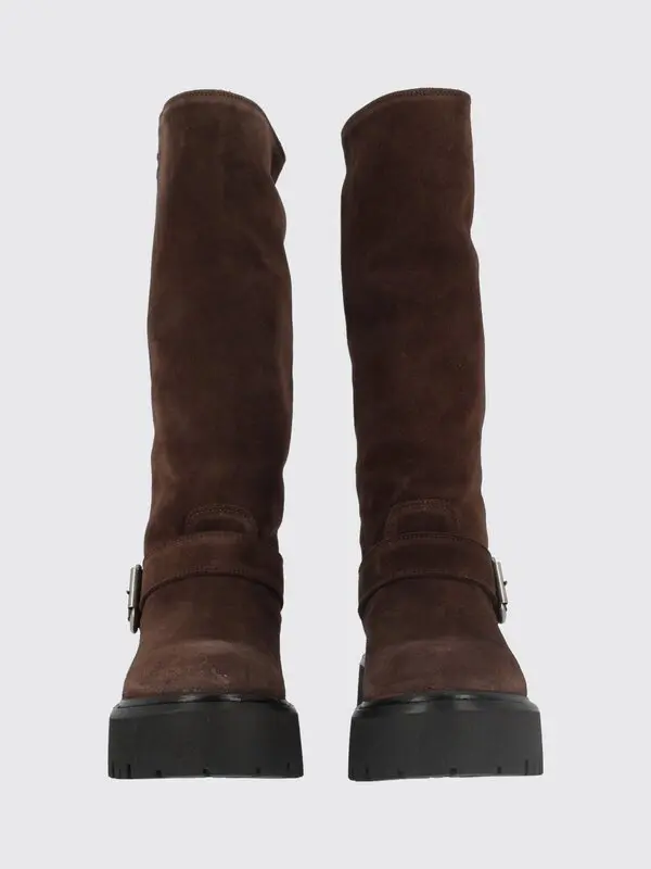 PAIA COPENHAGEN Suede Biker Boots With Buckle And Chunky Sole