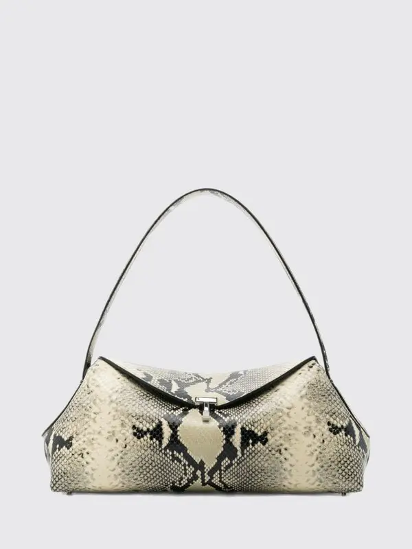 TOTEME T-lock Python-print Leather Shoulder Bag With Shoulder Strap