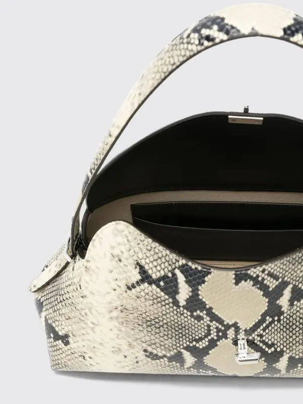 TOTEME T-lock Python-print Leather Shoulder Bag With Shoulder Strap