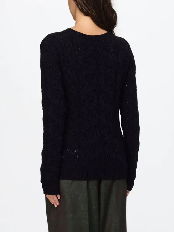 Etro Crewneck Wool Blend Jumper With Ribbed Trims