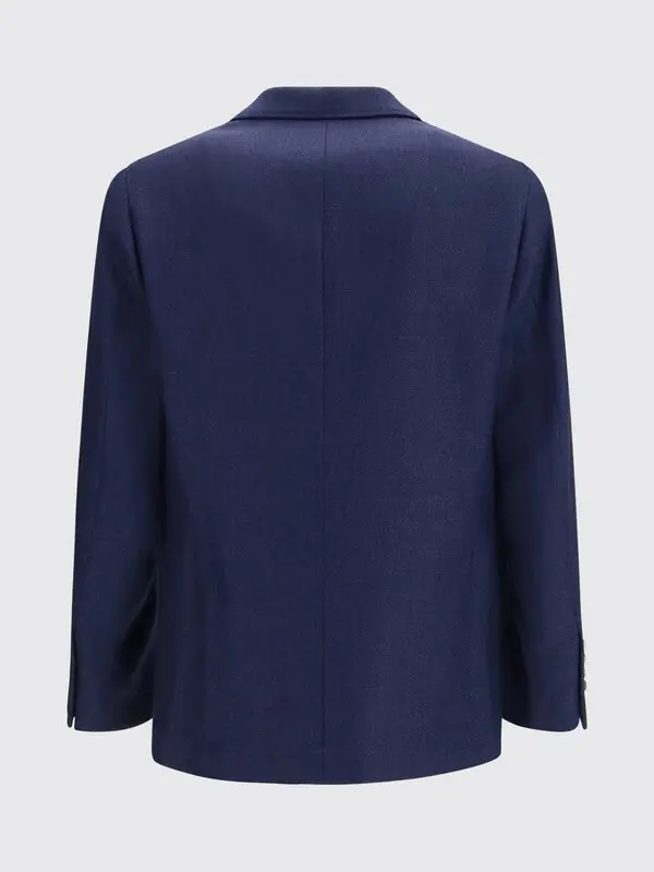 Brunello Cucinelli Single-breasted Pure Wool Blazer With Lapels And Flap Pockets