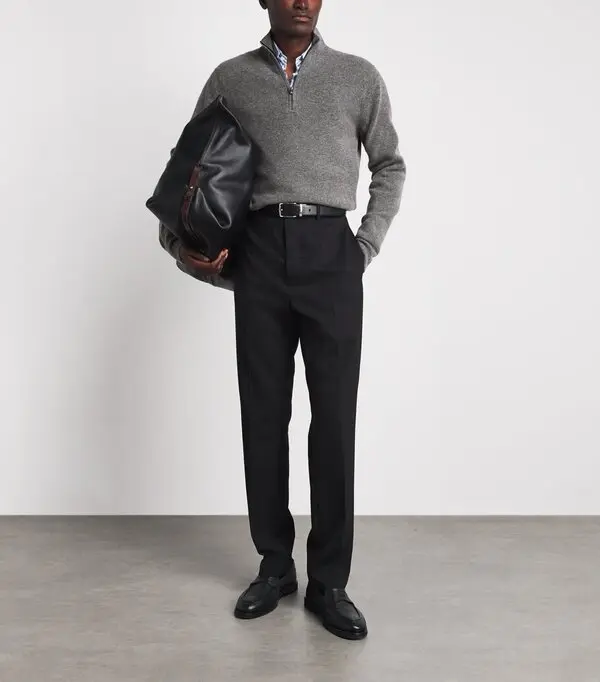 Ralph Lauren Purple Label Cashmere Half-zip Sweater
