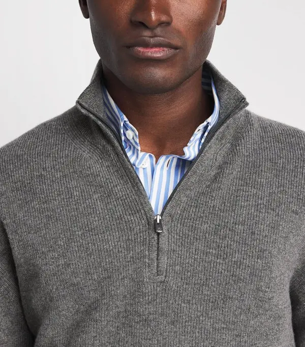 Ralph Lauren Purple Label Cashmere Half-zip Sweater