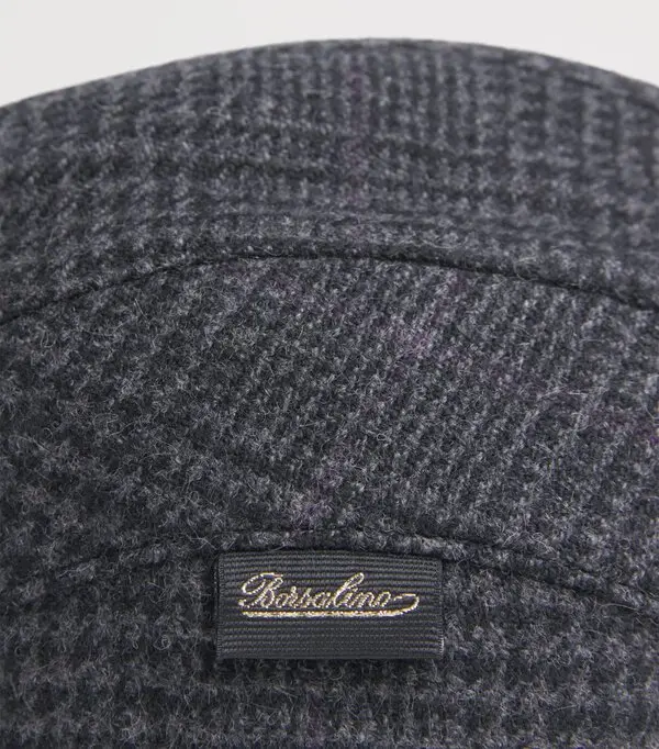 Borsalino Houndstooth Vincenzo Flat Cap
