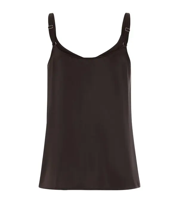 Hanro Silk Grand Central Cami Pyjama Top - Brown