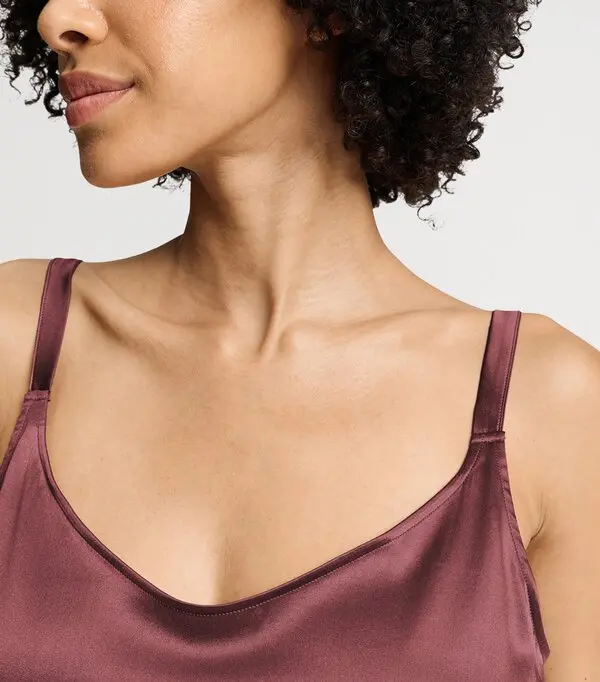Hanro Silk Grand Central Cami Pyjama Top - Red