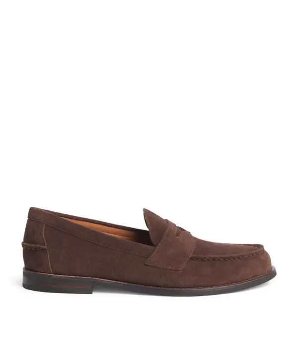 Polo Ralph Lauren Suede Alston Penny Loafers - Brown