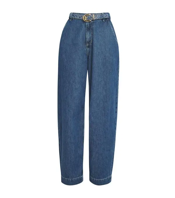 Claudie Pierlot Belted Wide-leg Jeans