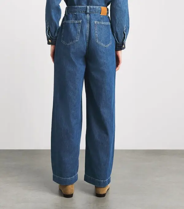 Claudie Pierlot Belted Wide-leg Jeans