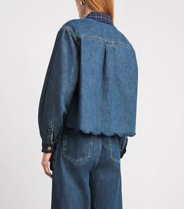 Claudie Pierlot Denim Check-collar Shirt