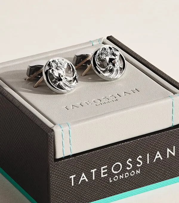 Tateossian Swarovski Crystal-detail Auspicious Goat Cufflinks