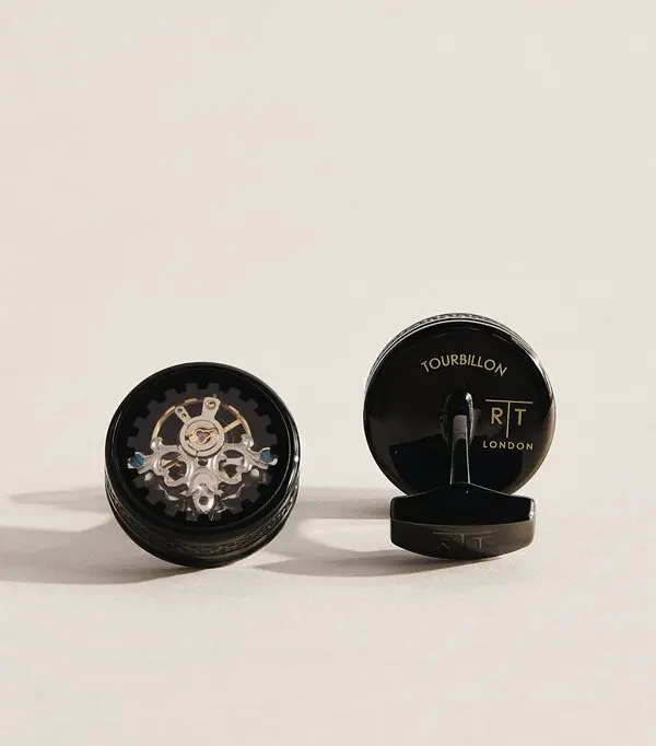 Tateossian Skull Tourbillon Cufflinks - Black