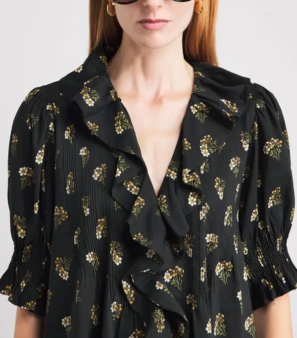 DÔEN Floral Henri Blouse