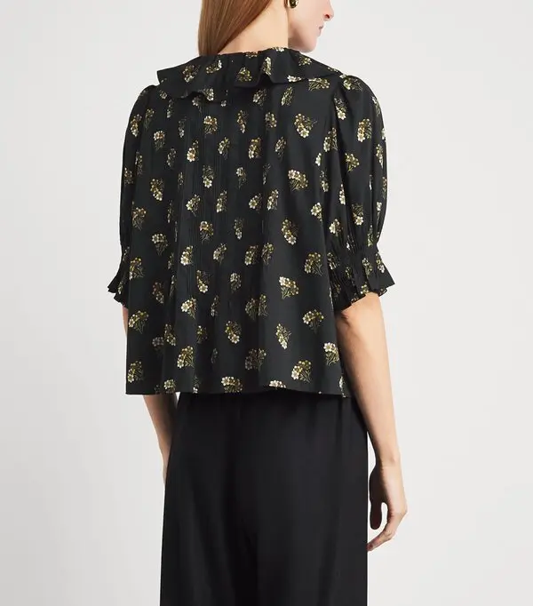 DÔEN Floral Henri Blouse