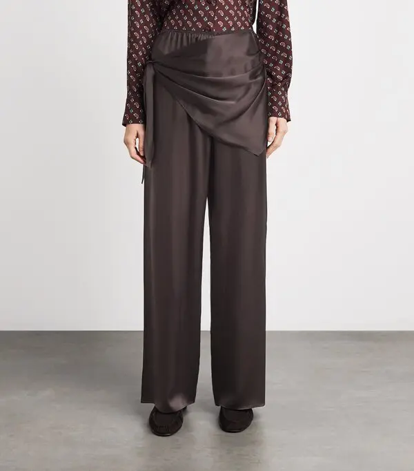 DÔEN Silk Lavona Scarf Trousers