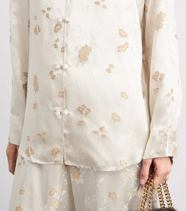 DÔEN Floral Jacquard Maurise Shirt