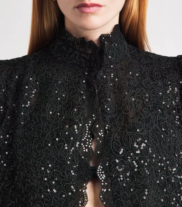 Alice + Olivia Embellished Lace Thomasina Jacket