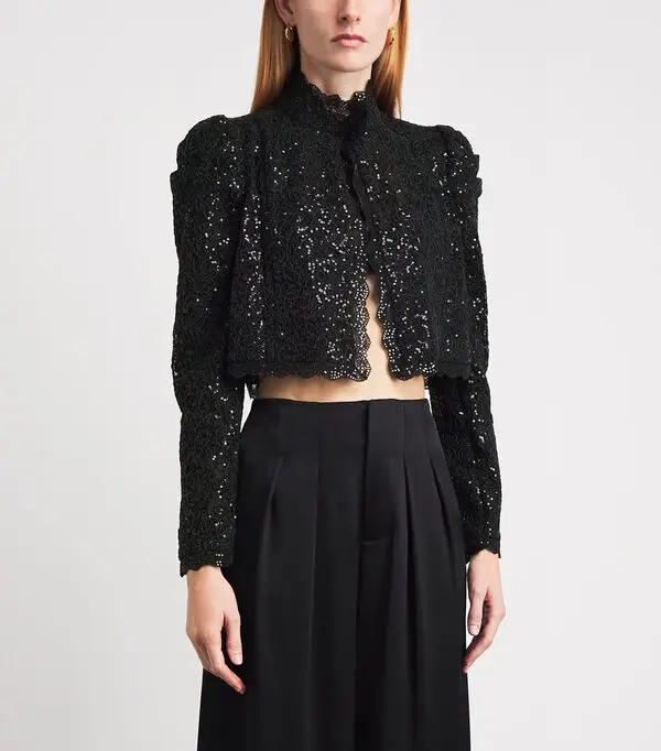 Alice + Olivia Embellished Lace Thomasina Jacket