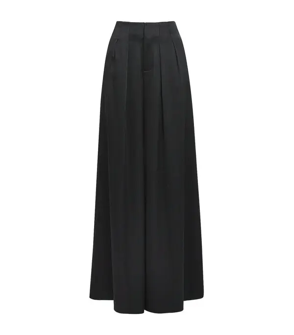Alice + Olivia Pleated Eloise Wide-leg Trousers - Black