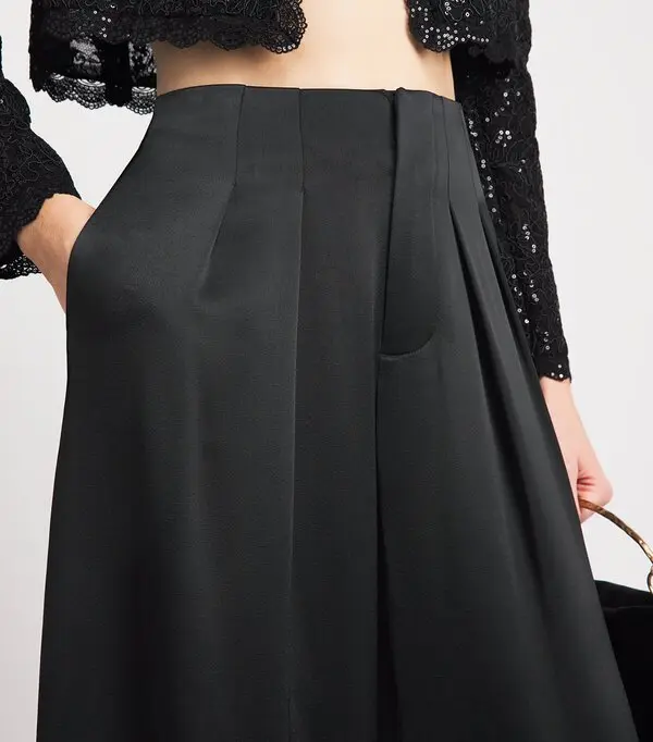 Alice + Olivia Pleated Eloise Wide-leg Trousers