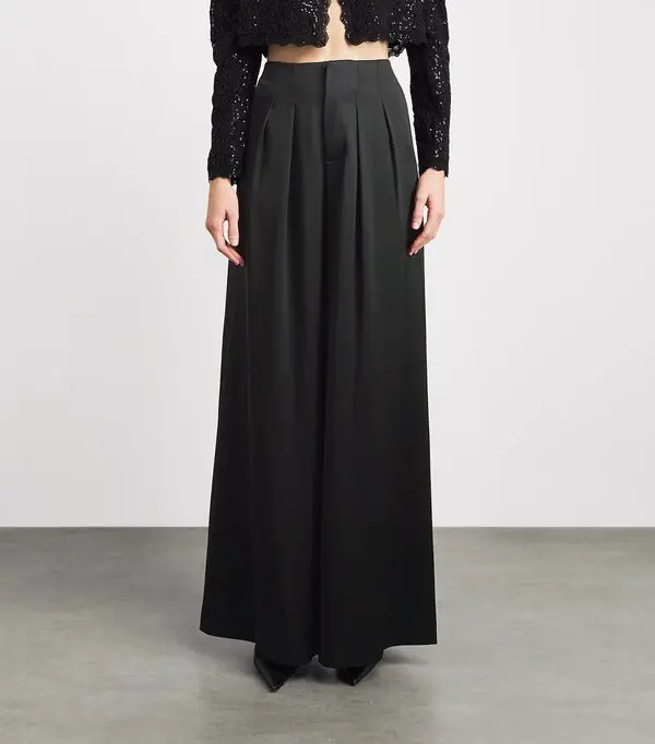 Alice + Olivia Pleated Eloise Wide-leg Trousers