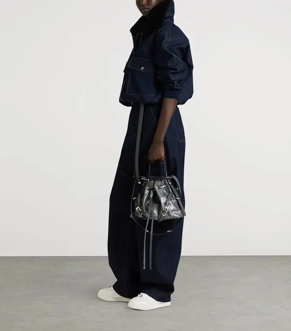 Givenchy Shearling-collar Denim Blouson Jacket - Blue